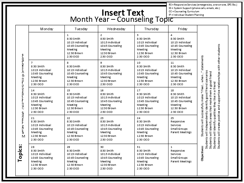 Simple Way to Schedule Counseling Lessons - Simply Imperfect Counselor